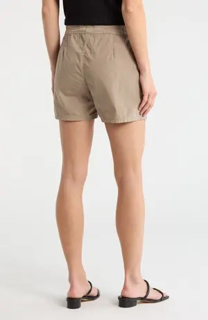 JAMES PERSE Stretch Cotton Poplin Drawstring Shorts - Overcast
