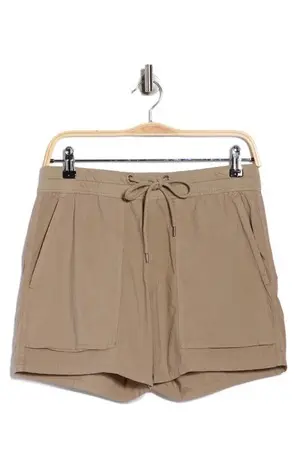 JAMES PERSE Stretch Cotton Poplin Drawstring Shorts - Overcast