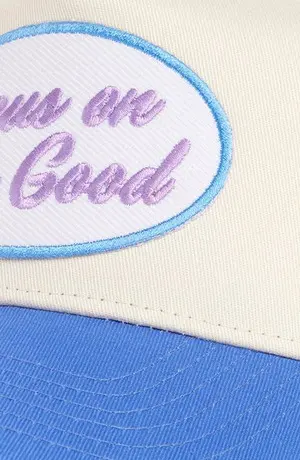 KENZKUSTOMZ Focus On The Good Baseball Cap - Periwinkle