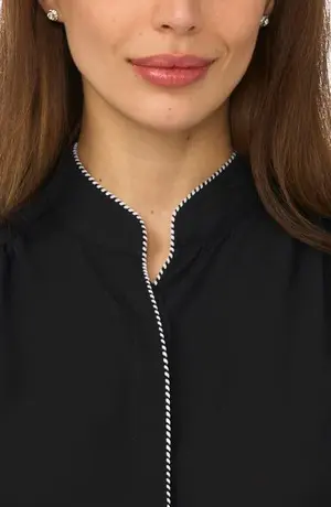 CECE DUPRAZ Pearce Puff Sleeve Top - Rich Black