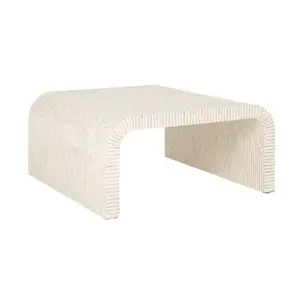 OLIVE GROVE Waterfall Coffee Table - White
