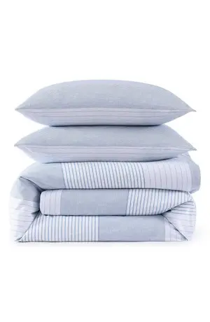Tommy Hilfiger Modern Stripe Comforter & Shams Set - Blue