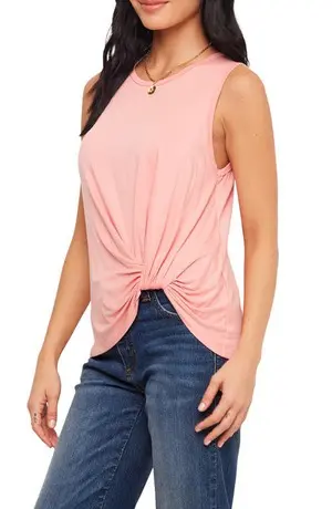 Karen Kane Knotted Tank - Peach