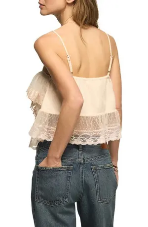 Lucky Brand Lace And Ruffle Camisole
