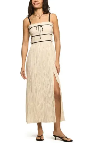 Lucky Brand Contrast Trimmed Maxi Dress