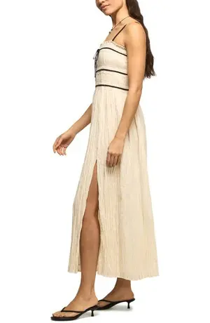 Lucky Brand Contrast Trimmed Maxi Dress