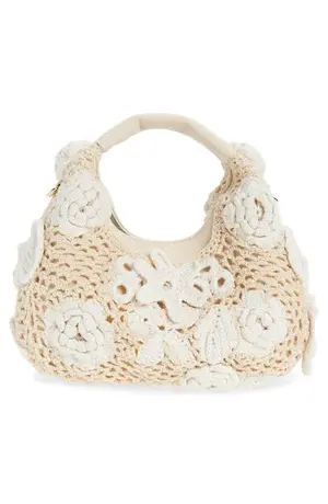 GANNI Mini Crochet Hobo Bag