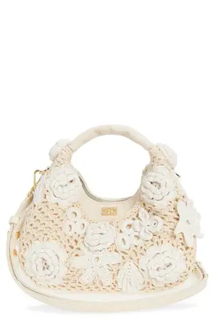 GANNI Mini Crochet Hobo Bag