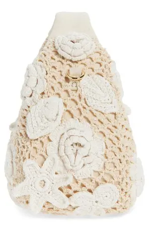 GANNI Mini Crochet Hobo Bag