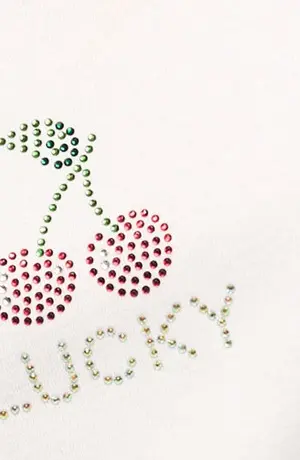 Lucky Brand Fitted Beaded T-shirt