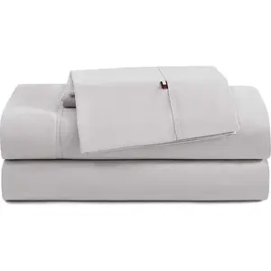 Tommy Hilfiger Cotton Percale Sheet Set - Grey