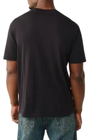 True Religion Logo Patch Graphic T-shirt - Jet Black