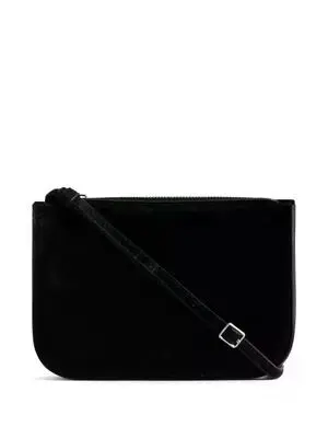 YU MEI Vi Suede Crossbody Bag - Black