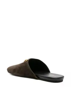 SERGIO MORETTI FIRENZE Suede Flat Mules