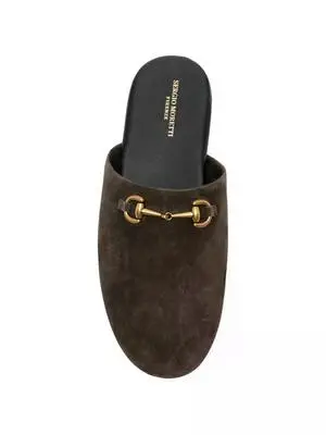 SERGIO MORETTI FIRENZE Suede Flat Mules