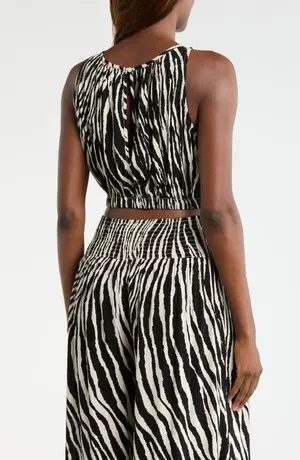 Elan Sleeveless Crop Cover-up Top