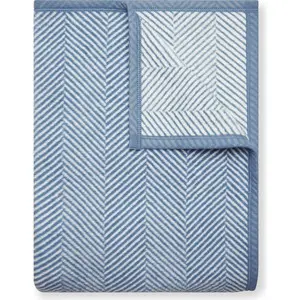 CHAPPYWRAP Harborview Herringbone Throw Blanket - Cornflower