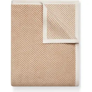 CHAPPYWRAP Harborview Herringbone Throw Blanket - Tan