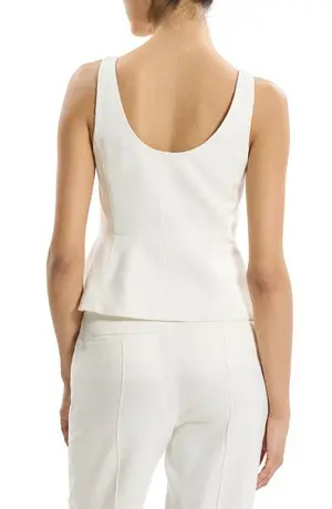 Theory Linen-blend Button-detailed Vest - Ivory