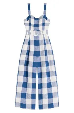 Boden Panelled Bodice Linen Jumpsuit