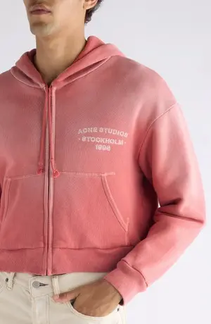 Acne Studios Feida U Sunkissed Crop Zip-up Hoodie