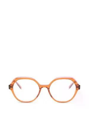 BENETTON Geometric Frame Eyeglasses - Orange