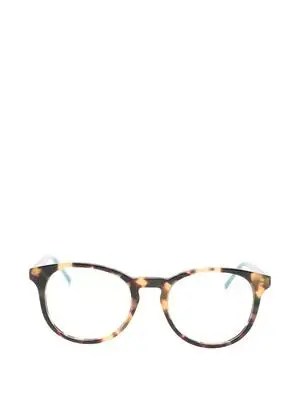 BENETTON Tortoiseshell-effect Round-frame Eyeglasses - Brown