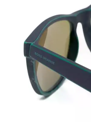 BOSS Square-frame Mirrored Sunglasses
