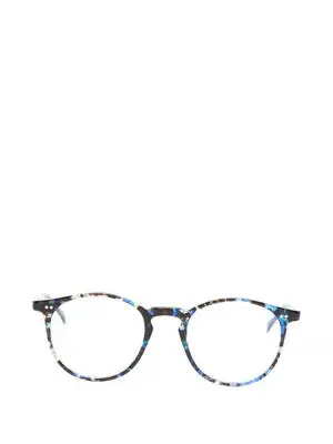 CHARLES STONE Tortoiseshell-effect Round-frame Glasses - Blue