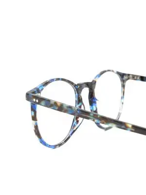 CHARLES STONE Tortoiseshell-effect Round-frame Glasses