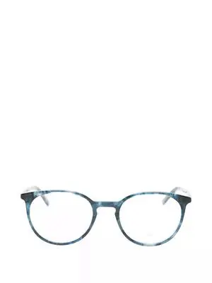 CHARLES STONE Tortoiseshell-effect Round-frame Glasses - Blue