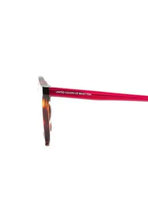 BENETTON Tortoiseshell Round-frame Glasses
