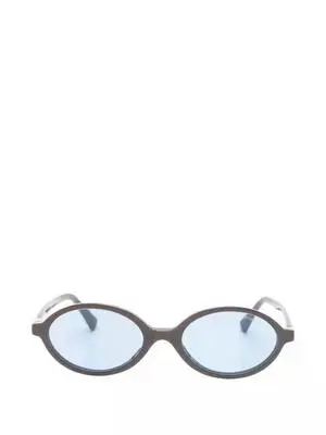 Miu Miu Oval-frame Sunglasses - Brown