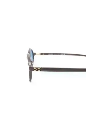 Miu Miu Oval-frame Sunglasses - Brown