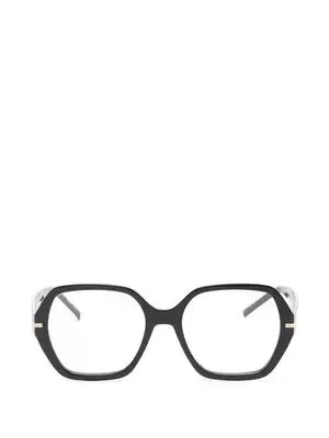 BOSS Eyeglasses With Geometric Frame - Black
