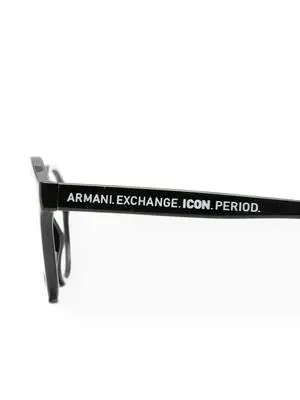 Armani Exchange Icon Period Round-frame Glasses