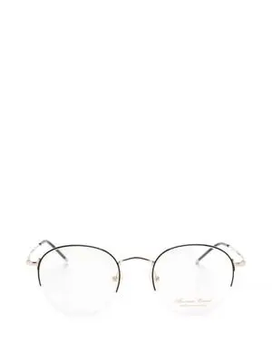 ALEXANDER WINTSCH Round-frame Half-rim Eyeglasses - Black
