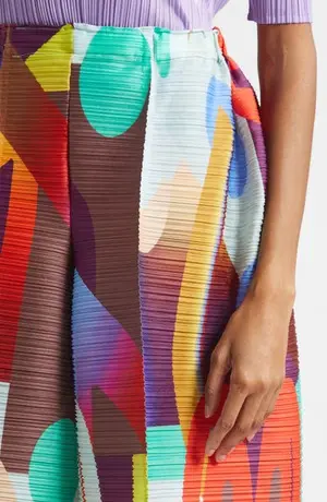 Issey Miyake Playground Pleated Wide Leg Shorts