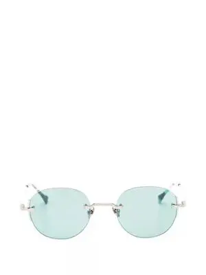 KYME Harvey Rimless Round-frame Sunglasses - Silver