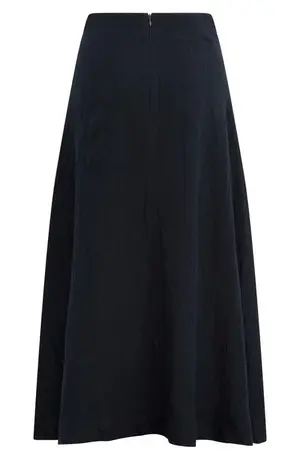 FAVORITE DAUGHTER Linen Maxi Skirt - Navy