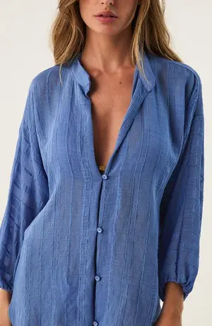 VIX PAULA HERMANNY Yana Long Sleeve Cover-up Tunic