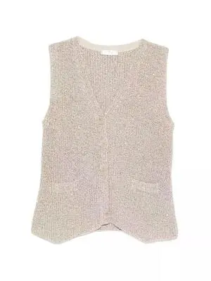 PANICALE Sequin-embellished Sleeveless Cardigan