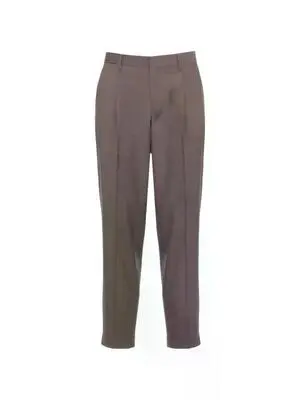 BRIGLIA 1949 Pleated Turn-up Trousers - Brown
