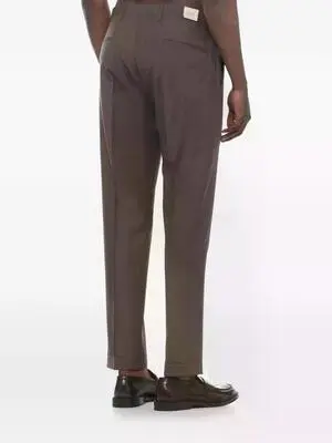 BRIGLIA 1949 Pleated Turn-up Trousers - Brown