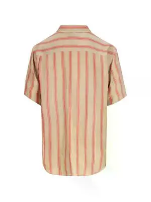 Saint Laurent Striped Short-sleeve Cotton Shirt