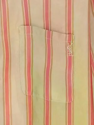 Saint Laurent Striped Short-sleeve Cotton Shirt