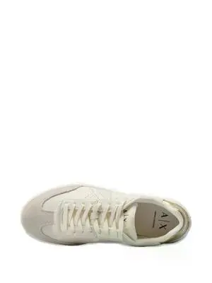 Armani Exchange Perforated Logo Sneakers - White