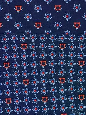 FERRAGAMO Gancini Turtles Print Silk Neck Tie