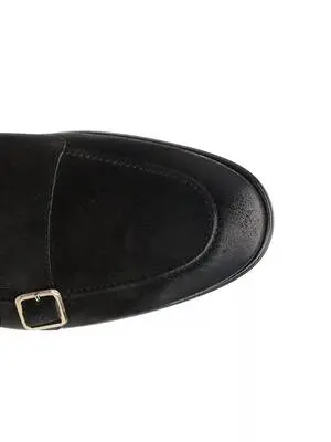 CORVARI Double Buckle Suede Shoes