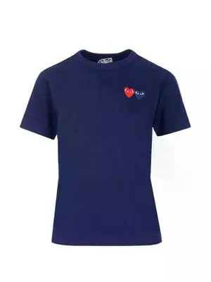 Play Comme Des Garcon Heart-patch T-shirt